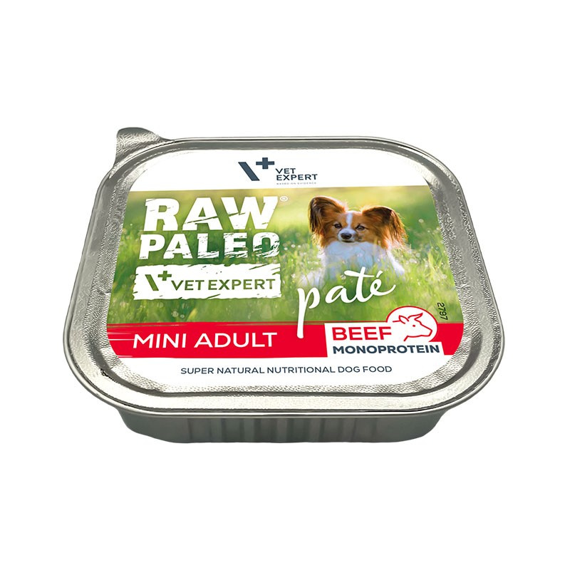 RAW PALEO PATE MINI ADULT BEEF - mokra karma dla psów dorosłych ...